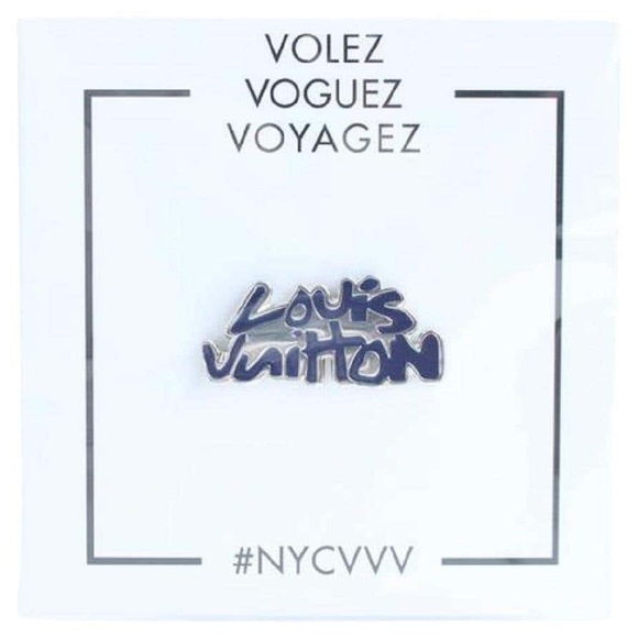 Louis Vuitton | Accessories | Louis Vuitton Name Plaque Lapel Pin Louis ...